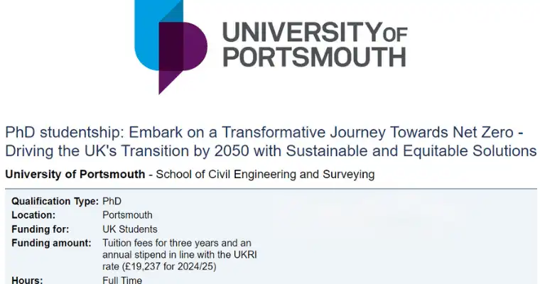 Fully Funded PhD Programs: Embark on a Transformative Journey Towards Net Zero - Driving the UK ...