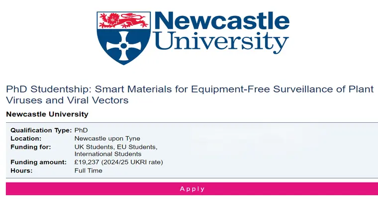 Fully Funded PhD Programs in Biological Sciences at Newcastle ...