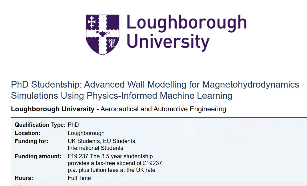 Fully Funded PhD in Aeronautical Engineering at Loughborough University ...